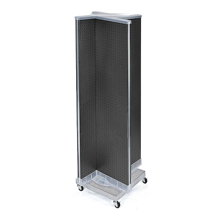 Azar Displays Pinwheel Pegboard Floor Display on Revolving Wheeled Base ...