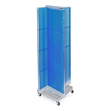 Azar Displays Pinwheel Pegboard Floor Display on Revolving Wheeled Base ...