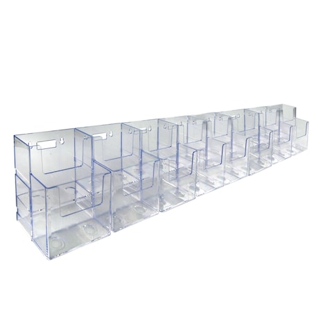 Azar Displays Two-Tiered Tri-Fold Brochure Counter Display (16 Pockets ...