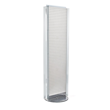 Azar Displays 2-Sided Pegboard Floor Spinner Display Rack White 16"W x ...