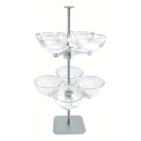 Azar Displays Quad Arm Bowl Tower 14" Diameter Plastic Bowls (8 Bowls ...