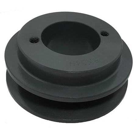 B&B Manufacturing Bushing 1 Groove V-Belt Pulley 3.55 inch OD BK34H | Zoro