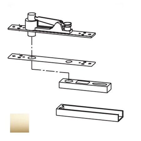 Dorma Center Hung Top Pivot, 605 Bright Brass 8062-605 | Zoro