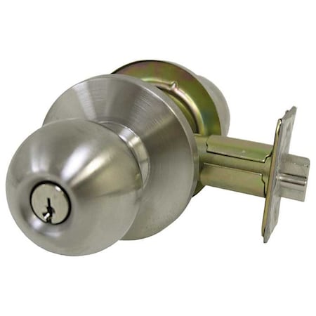 Tell Grade 2 Cylindrical Lock, Classroom, Knob, Satin Stainless Steel ...