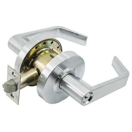 Tell Grade 2 Cylindrical Lock, Entry, Lever, Satin Chrome, 2-3/4 Inch ...