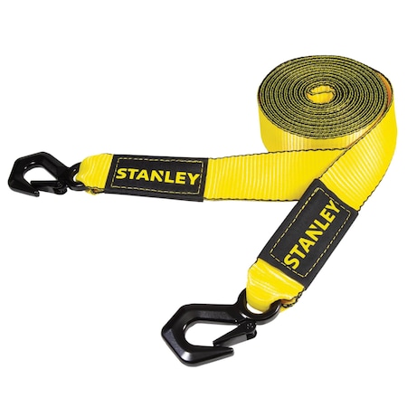 Stanley 20' x 2 in Tow Strap, 9000 lb, Tri-Hook S1051 | Zoro