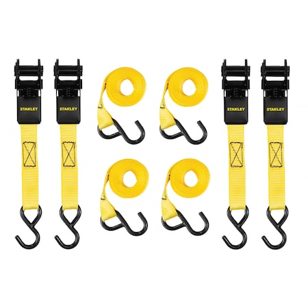 Stanley 1 X 10' 900# Ratchet Strap / 4 Pk, 4PK S9500 | Zoro