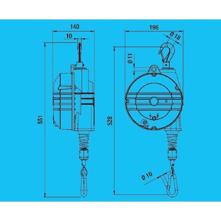 Tecna Zero Gravity Tool Balancer, 79" Stroke, 39.7-48.5 lb Capacity ...