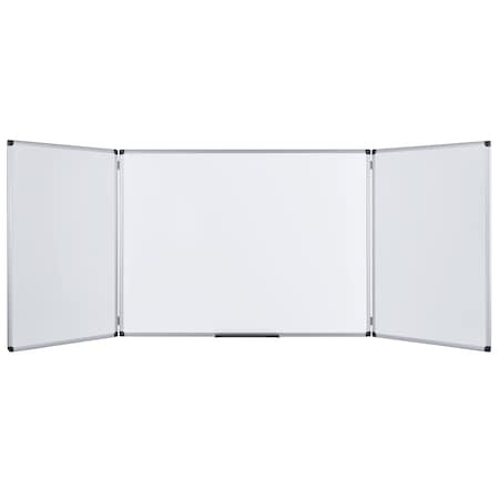 Mastervision MasterVision Maya Trio Tri-Panel Magnetic Whiteboard ...