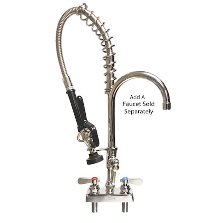 Bk Resources Mini Pre-Rinse 4"O.C. Faucet, Reduced Size For Small ...