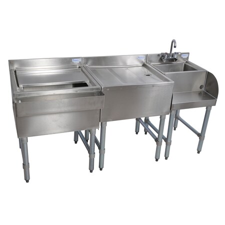 Bk Resources Stainless Steel 90" Underbar Complete Workstation OptiFlow ...