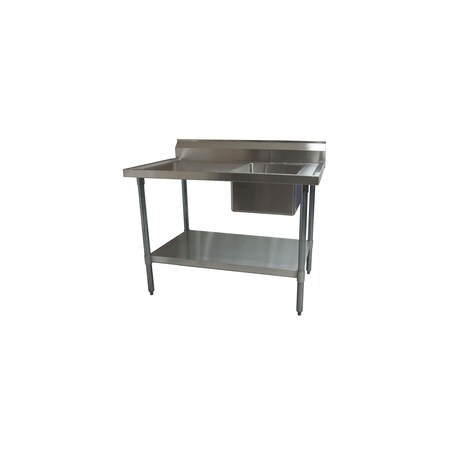 Bk Resources Prep Table 16 in x 20 in, 1, 2, Free Standing, Stainless ...