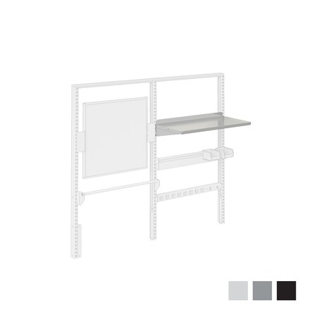 Bostontec Steel Shelf, 15"d X 30"w, with 2 Brackets, 100 lb cap, PLT ...