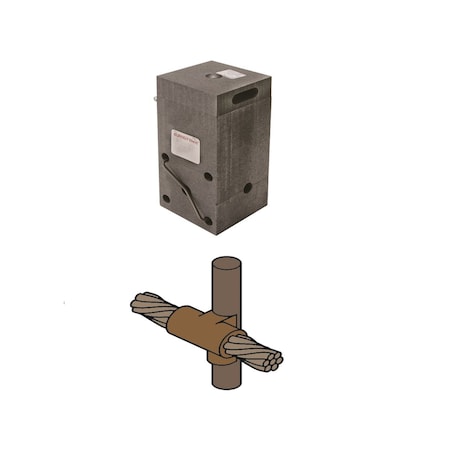 Burndy Horizontal Through Cable to Ground Rod Mold B1596 | Zoro