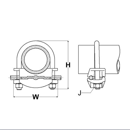 Burndy Mechanical Grounding Connector, Cable to Rod or Pipe, 8 AWG (Sol ...