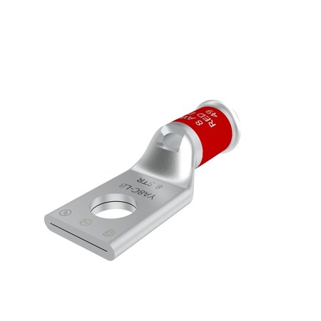 Burndy Copper Compression Lug, 1 Hole w/ Inspection Window, #8 AWG, #10 ...