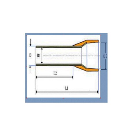 Burndy Elect Cu Single Insul Wire Ferrules, Smooth Funnel Entry, 3/0 ...