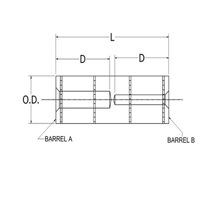 Burndy Al-Cu Compression reducing splice tubing, 500 kcmil(Barral A ...