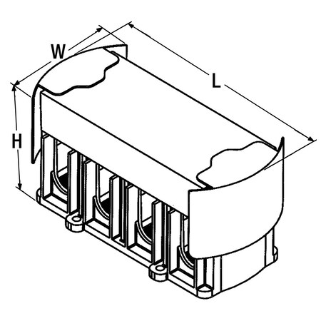 Burndy Power Distribution Block, 4 Poles, 2 Wires/Phase, 7.88" L, 400 ...