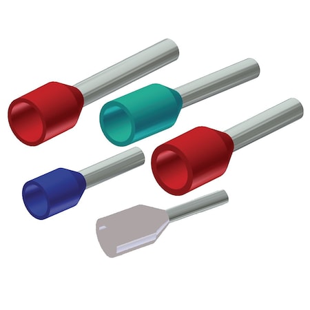 Burndy Elect Cu Single Insul Wire Ferrules, Smooth Funnel Entry, 3/0 ...