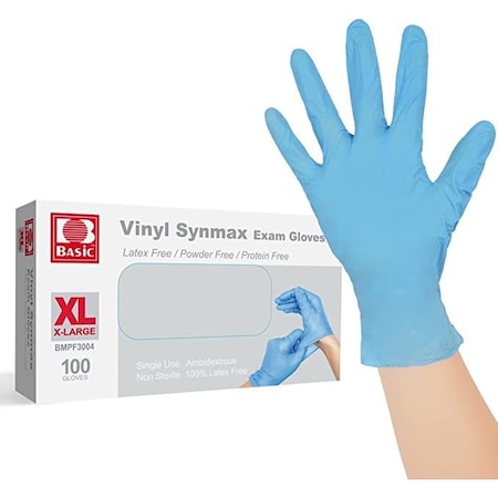 ZORO SELECT Blue, XL, 4 mil, Vinyl/Nitrile Blend Powder-Free ...