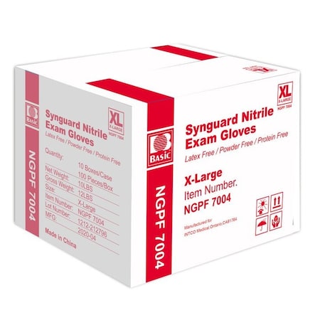 ZORO SELECT Blue, XL, 4 mil, Nitrile Powder-Free, Disposable Gloves ...