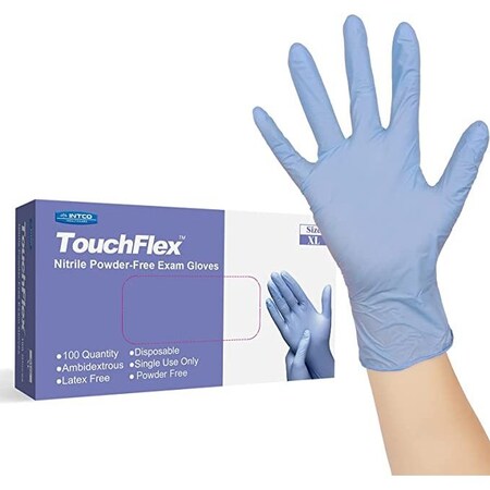 TOUCHFLEX Lavender, M, 3.5 mil, Nitrile Powder-Free, Disposable Gloves ...