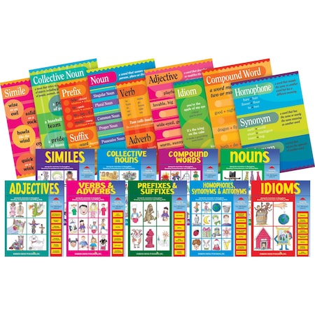 Barker Creek Grammar Poster & Activity Book Set, 18/Set 3505 | Zoro