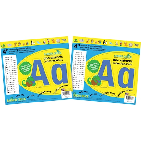 Barker Creek ABC Animals 4" Letter Pop-Outs, 510/Set 3630 | Zoro