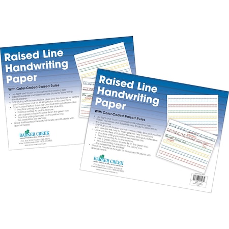 Barker Creek Raised Line Handwriting Paper, 100 sheets/Package 5503-02 ...