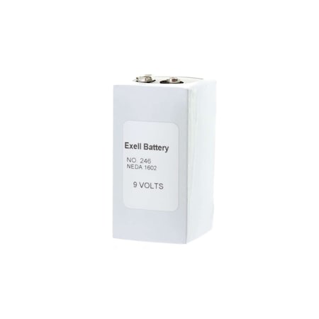 Exell Battery 9V Alkaline Battery, 1 PK 246 | Zoro