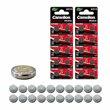 Camelion AG10 1.5V Alkaline Button Cell Battery 20PK AG10-BP10-2 | Zoro
