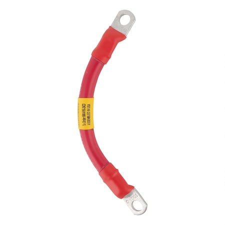 Exell Battery AWG No 1/0 Red Battery Interconnect Cable 6 with 3/8 Lugs ...