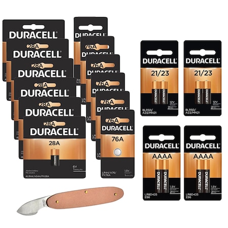 Duracell Hard to Find Battery Kit INCLUDES: 28A, 76A, MX2500 (AAAA ...