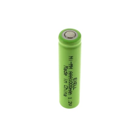 Exell Battery 1.2V NIMH AAA 1000mAh Rechargeable Flat Top Battery EBC ...