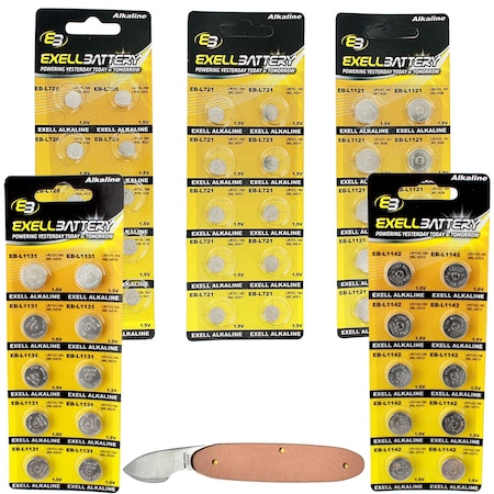 Exell Battery 51pc Essential Batteries Kit L1131 L1121 L1142 L726 L721 ...