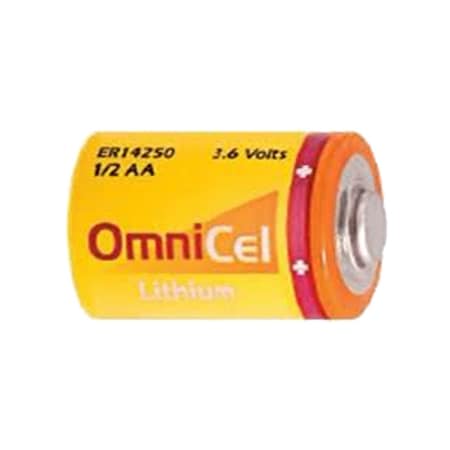 Omnicel ER14250 3.6V 1/2AA Lithium Standard Battery Button Top AMR ...