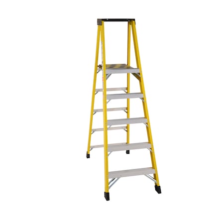 Bauer Ladder 7 ft. Fiberglass Stepladder, 375 lbs. Capacity 35107 | Zoro