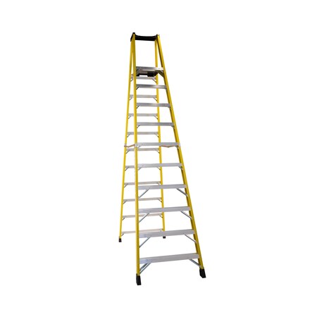 Bauer Ladder 12 ft. Fiberglass Stepladder, 300 lbs. Capacity 35112 | Zoro