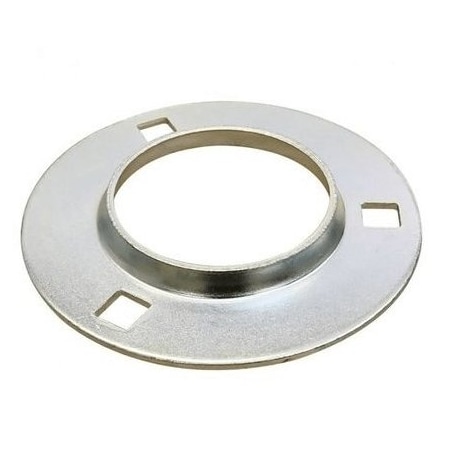 Ntn Flange Mounted Steel Housing, 3-Bolt Round Stamped PF204 | Zoro