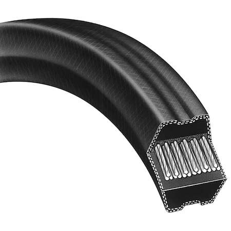 Bando BB55 Double-Sided V-Belt, 60.00 in Outside Length, 21/32 in Top ...