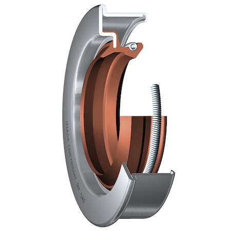 Skf FKM, double lip, oil seal, Helix-CW from air side 17107 | Zoro