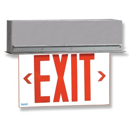 Beghelli LED Edge-lit Exit Sign, OL2SALR1CCR-120277V OL2SALR1CCR ...