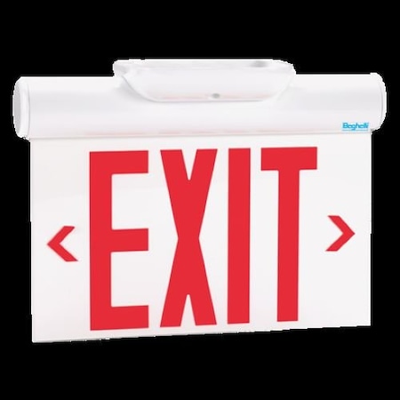 Beghelli LED Edge-lit Exit Sign, CYCHTLR2MWCS-120277V CYCHTLR2MWCS ...