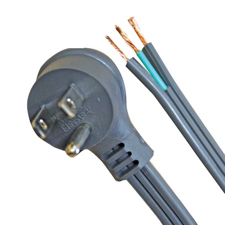 Voltec 3ft 16/3 SPT-3 Grey Right Angle Repair Cord, Grey Plug 5-15P ...