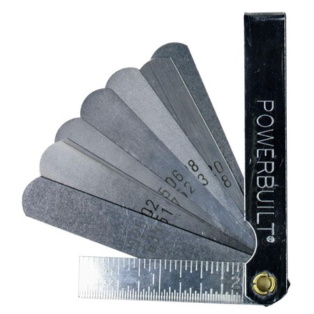 Powerbuilt 9 Blade Gauge With Ruler 648514 | Zoro