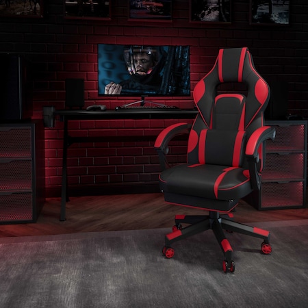 Flash Furniture Red Reclining Gaming Chair with Footrest (CH-00288-RED ...