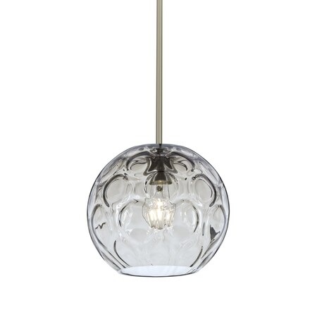 Besa Lighting Bombay Stem Pendant, Clear, Satin Nickel Finish, 1x60W ...