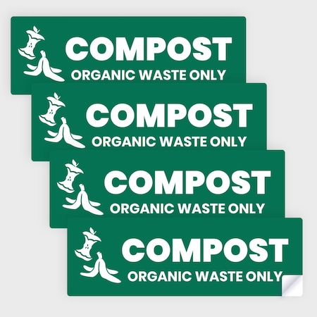 Fuel Stickers Compost Label for Waste Bin: Organic Waste / Compost ...