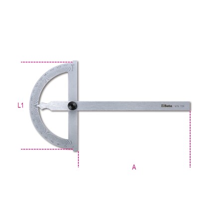 Beta Protractor, 200mm 016760020 | Zoro